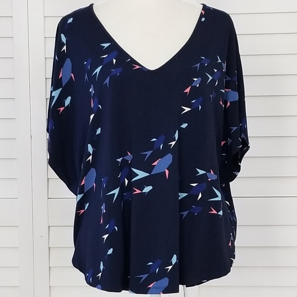 Fighting Eel | Tops | Fighting Eel Soraya In Sapphire Origami Fish L ...